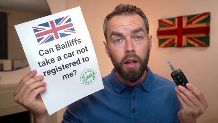Can bailiffs take a car not registered to me?