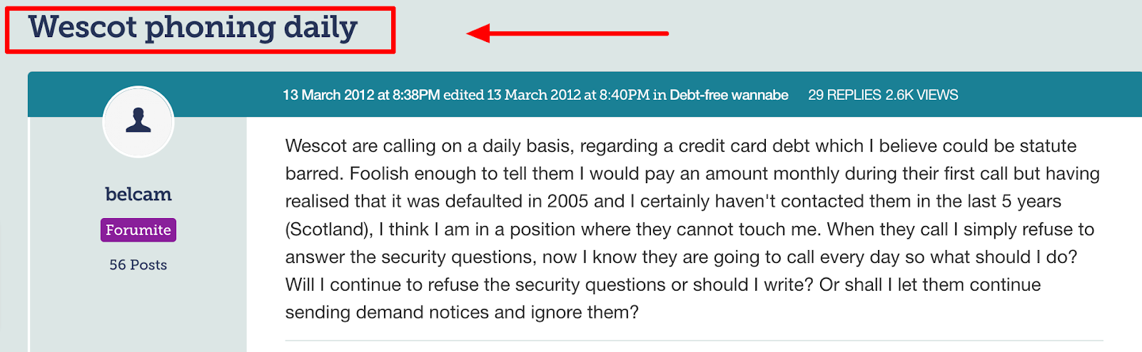 01482483281 - Who Called? Stop Wescot Debt Collectors