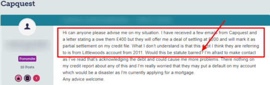 CapQuest Debt Recovery - Should You Pay?