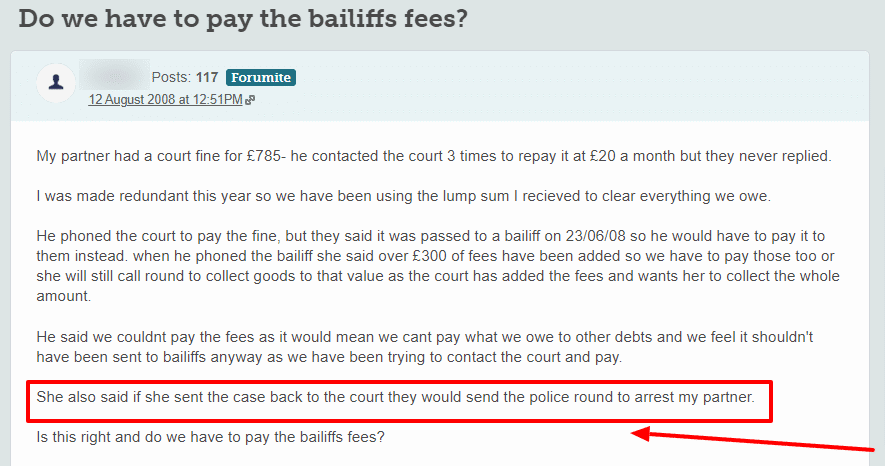 County Court Bailiff Fees - Updated for 2023