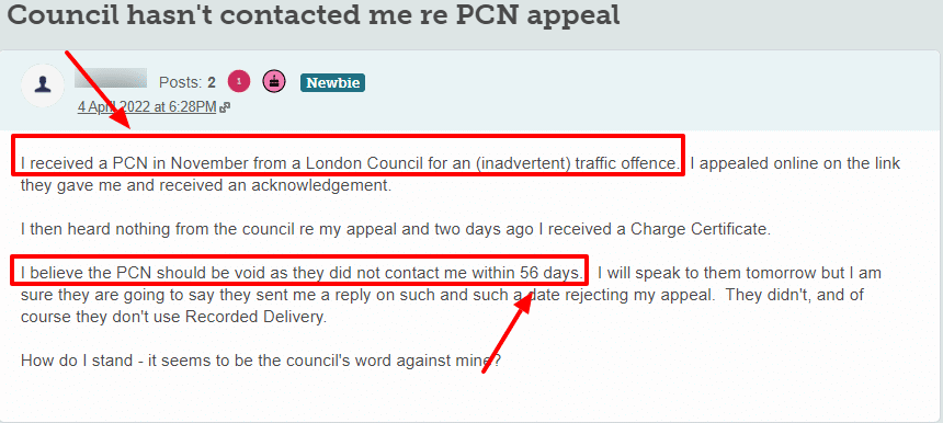 PCN Appeal Letter Template - Free Sample