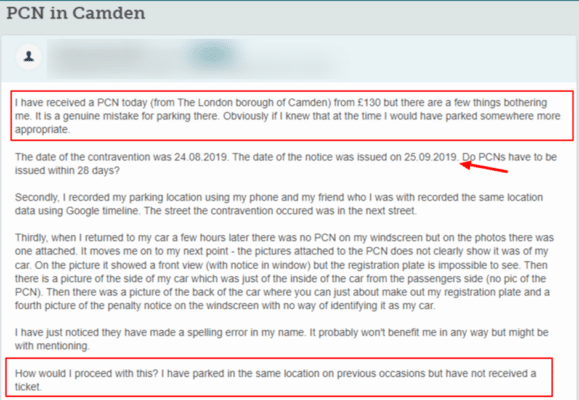 Camden PCN - Pay or Appeal?